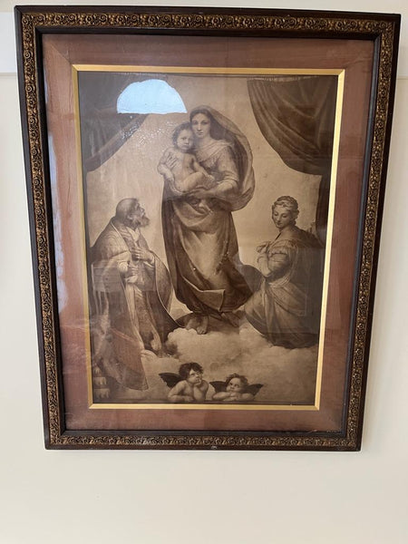 Large Antique Religious Framed print – pearllowe
